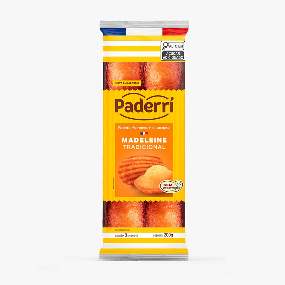 Bolo Madeleine Paderrí 200g Tradicional