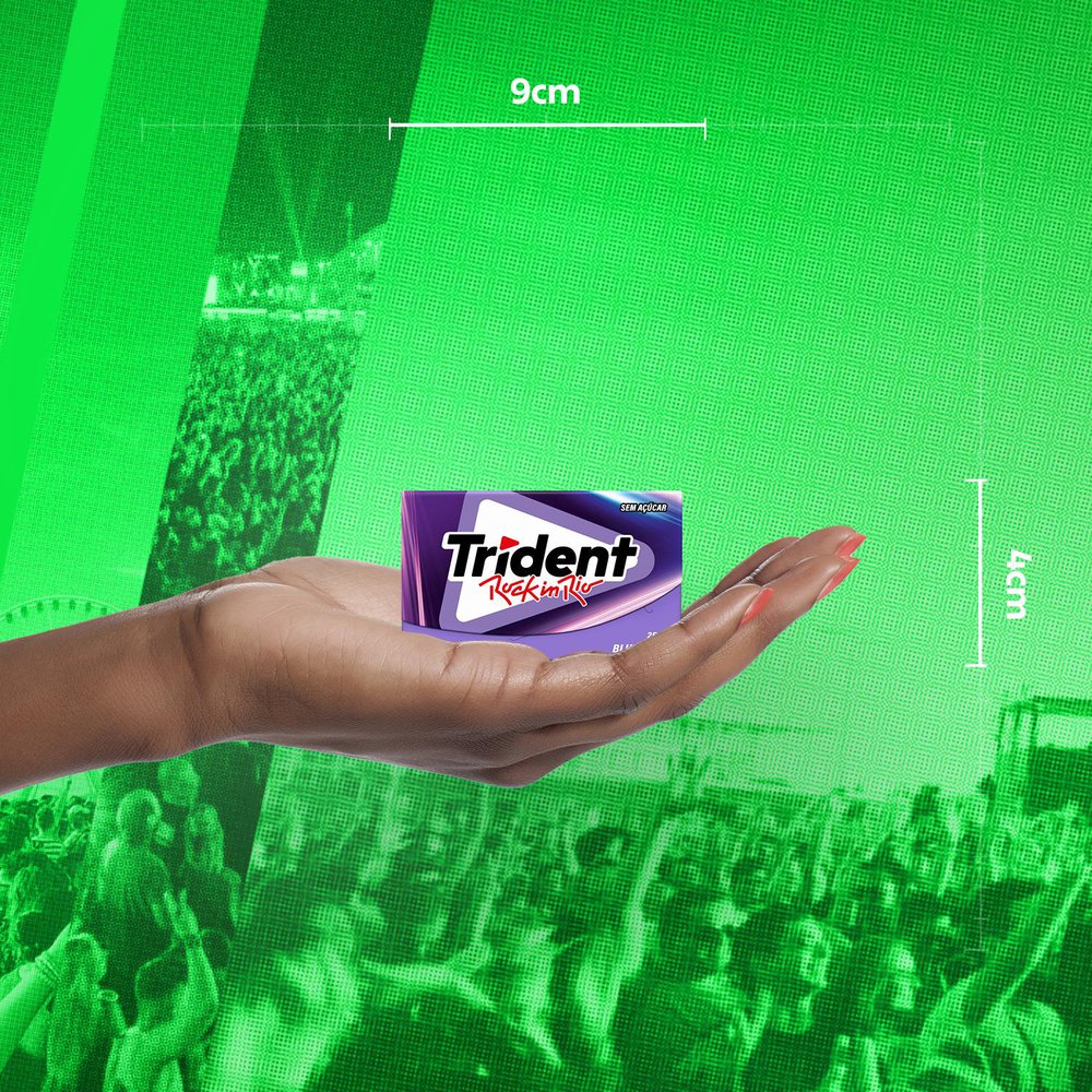 Goma de Mascar Trident Blueberry 14 Unidades 25,2g