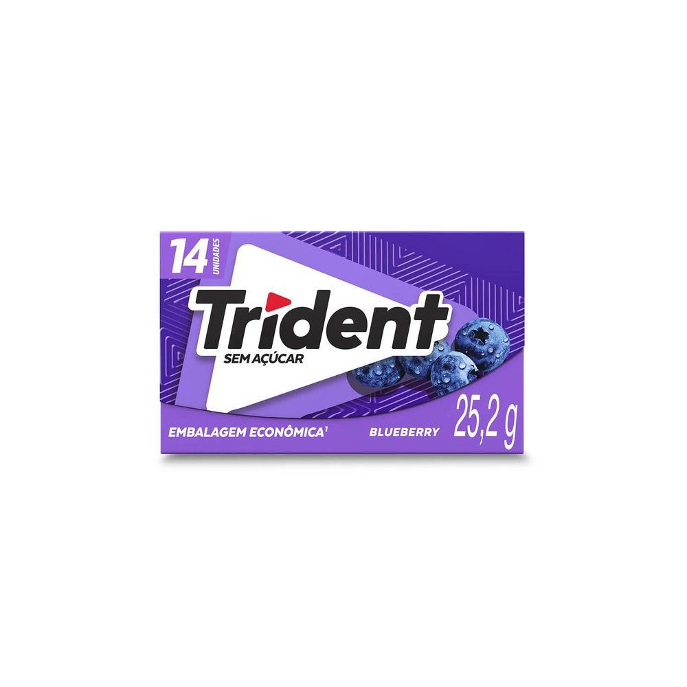 Goma de Mascar Trident Blueberry 14 Unidades 25,2g