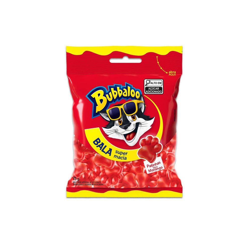Bala Bubbaloo Morango 75g