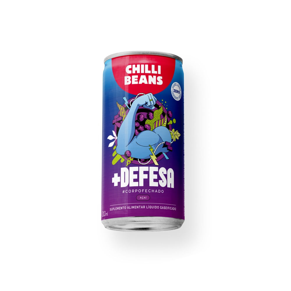 Suplemento Alimentar Chilli Beans Mais Defesa Açaí 310ml Lata