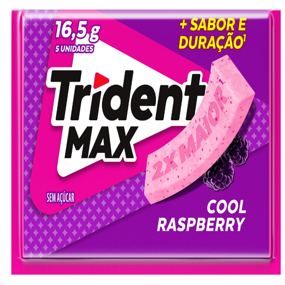 Goma Mascar Trident Max Raspberry 16,5g