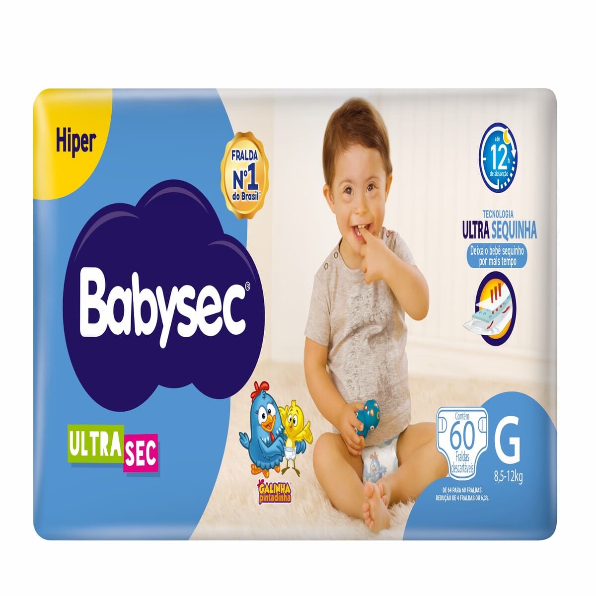 Fralda Babysec Ultra Hiper C/60 G