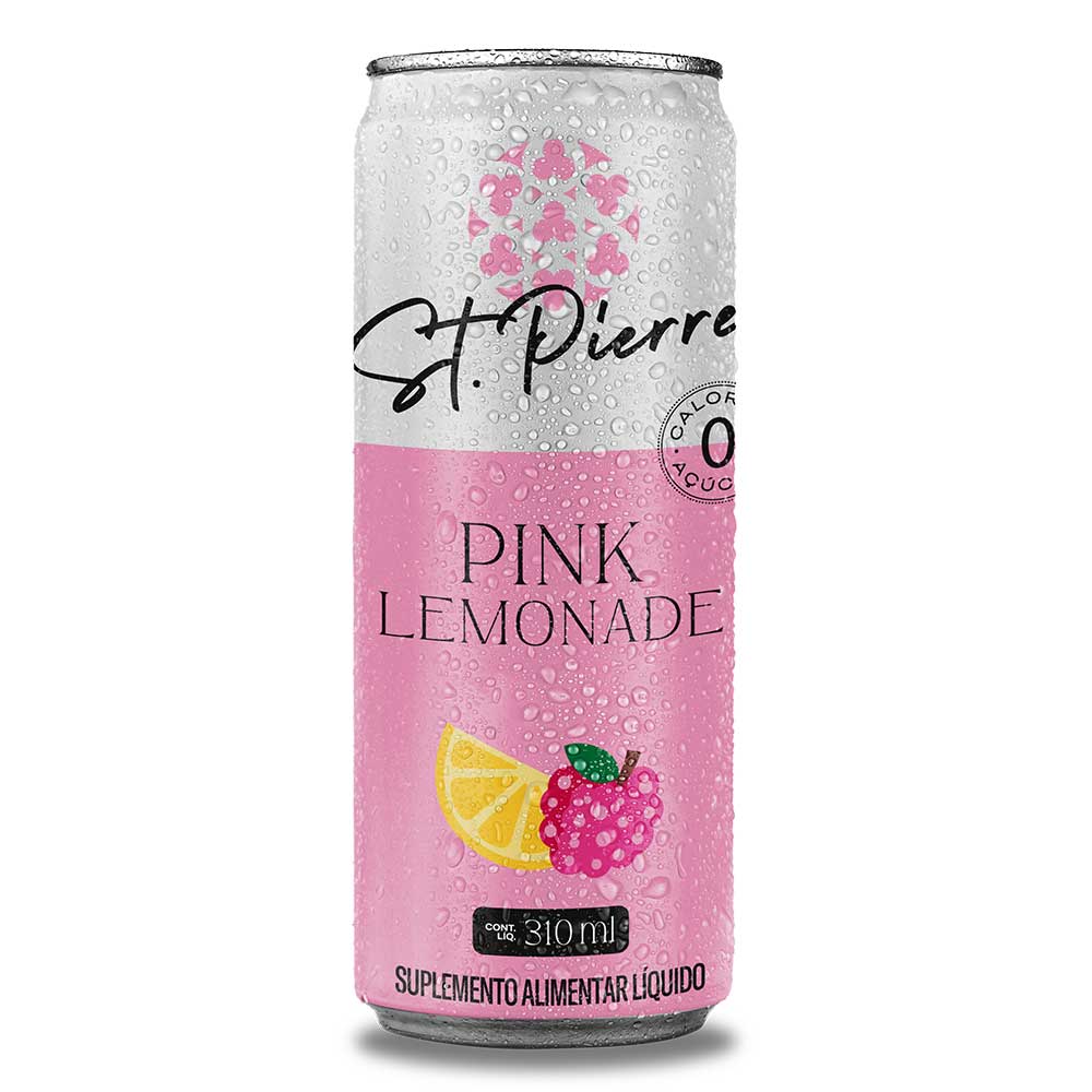 Bebida gaseifica St Pierre Pink Lemonade lata 310ml