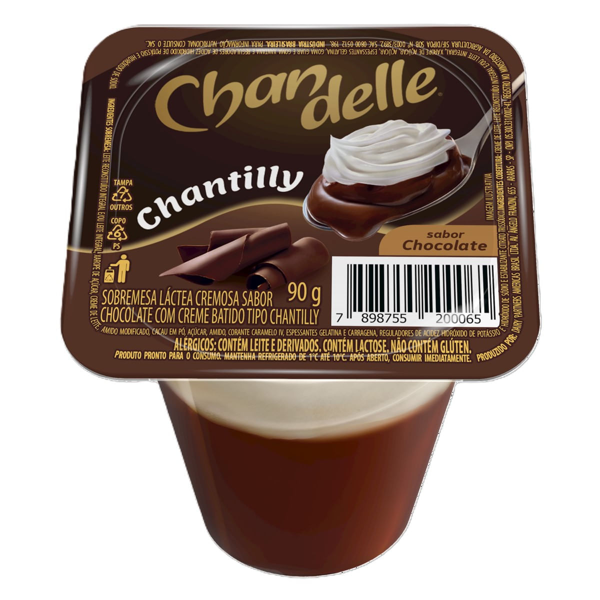 Sobremesa Chandelle Chantilly Chocolate 90g