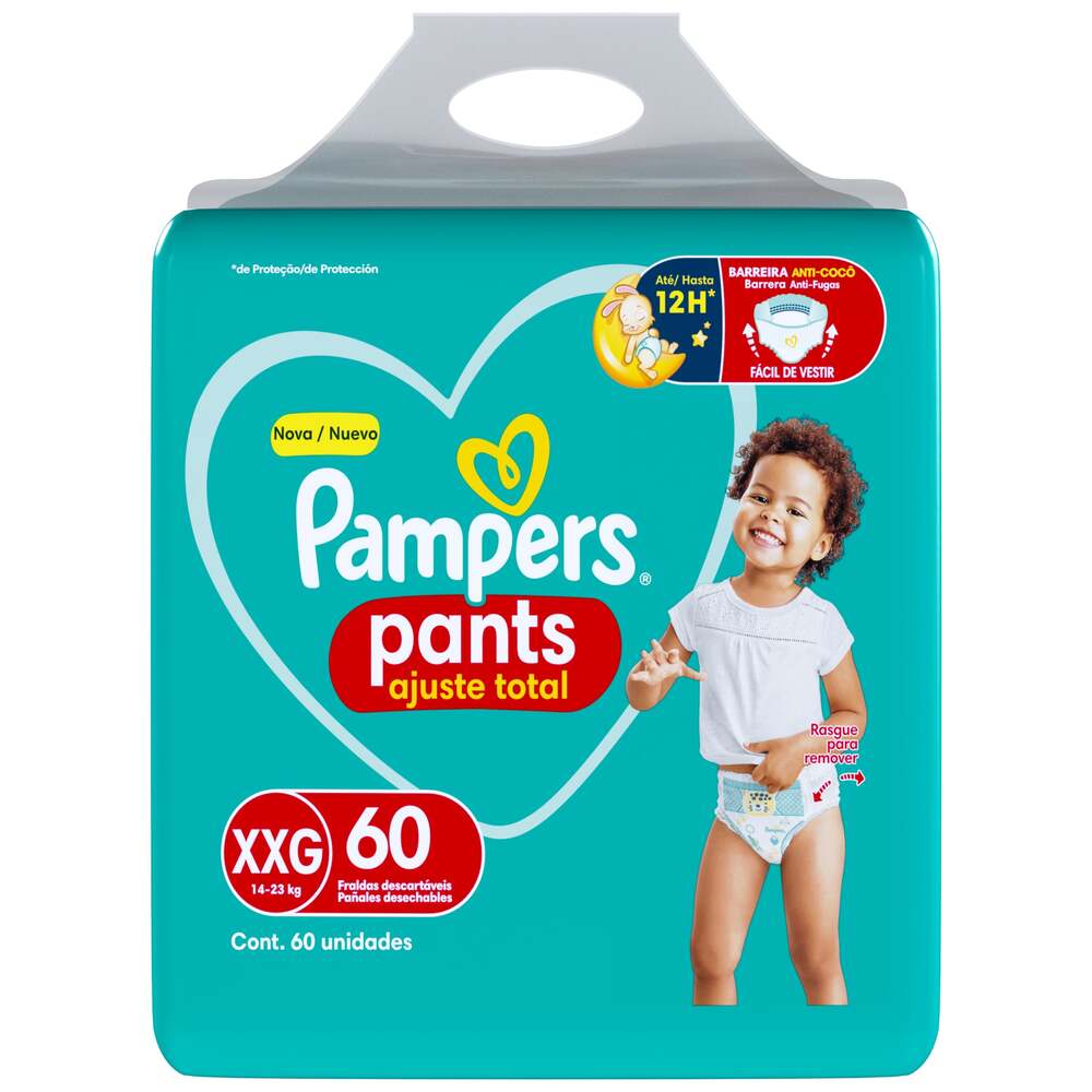 Fralda Pants Ajuste Total XXG Com 60 Unidades Pampers0