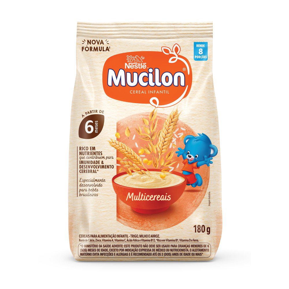 Cereal Mucilon Multicereais 180g Sachê