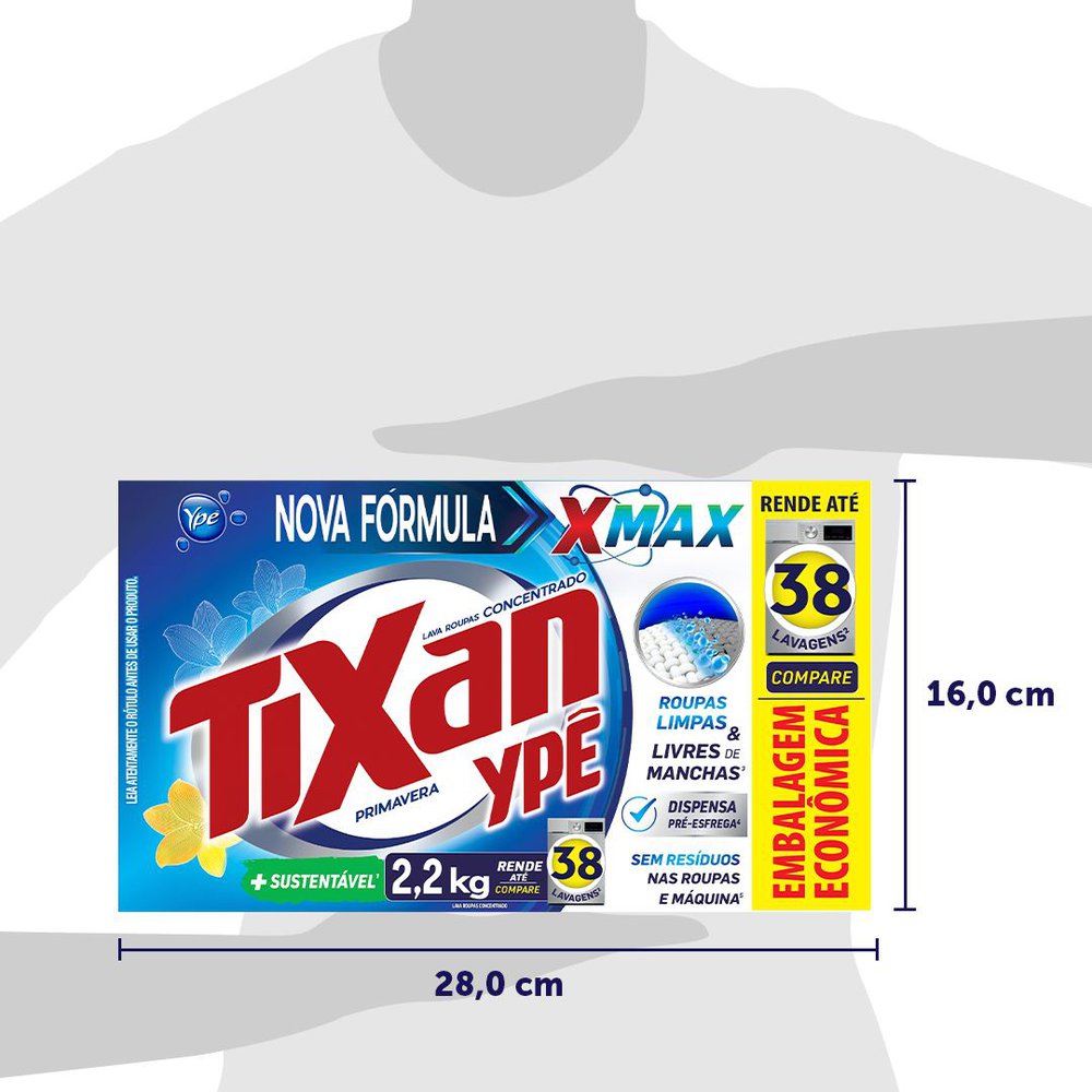 Sabão em Pó Tixan Ypê Primavera 2,2Kg