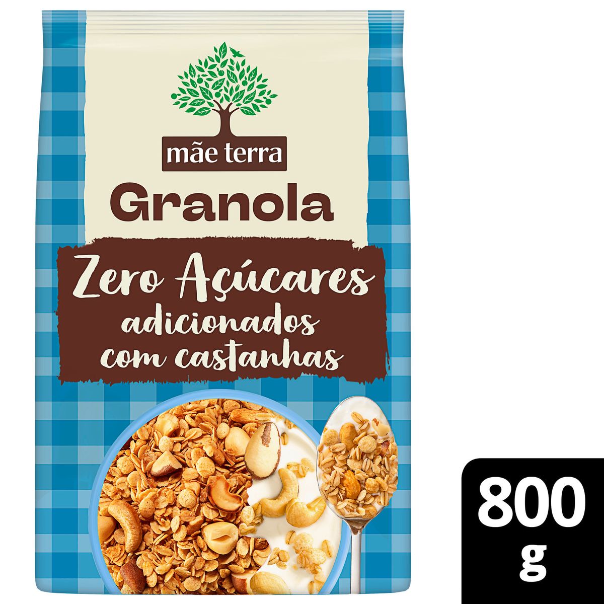 Granola Tradicional Zero Açúcar Mãe Terra Pacote 800g