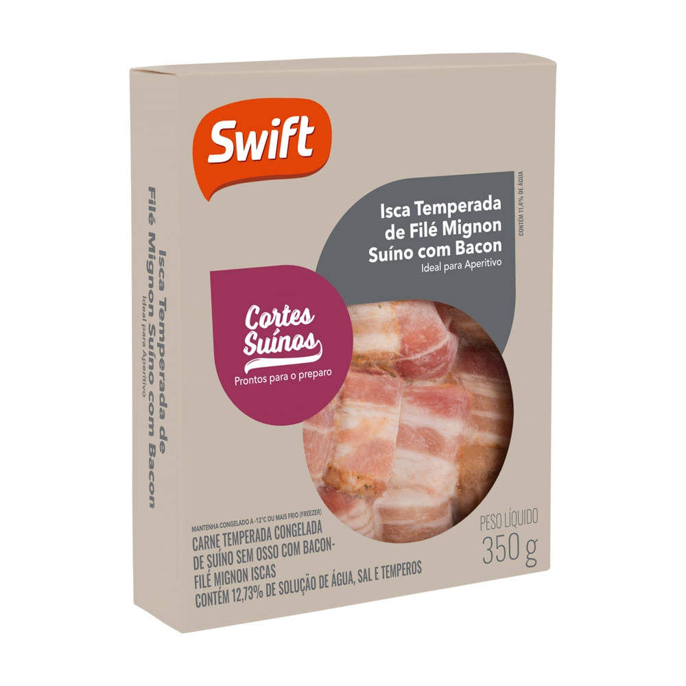 Filé Mignon Suíno Com Bacon Swift 350g