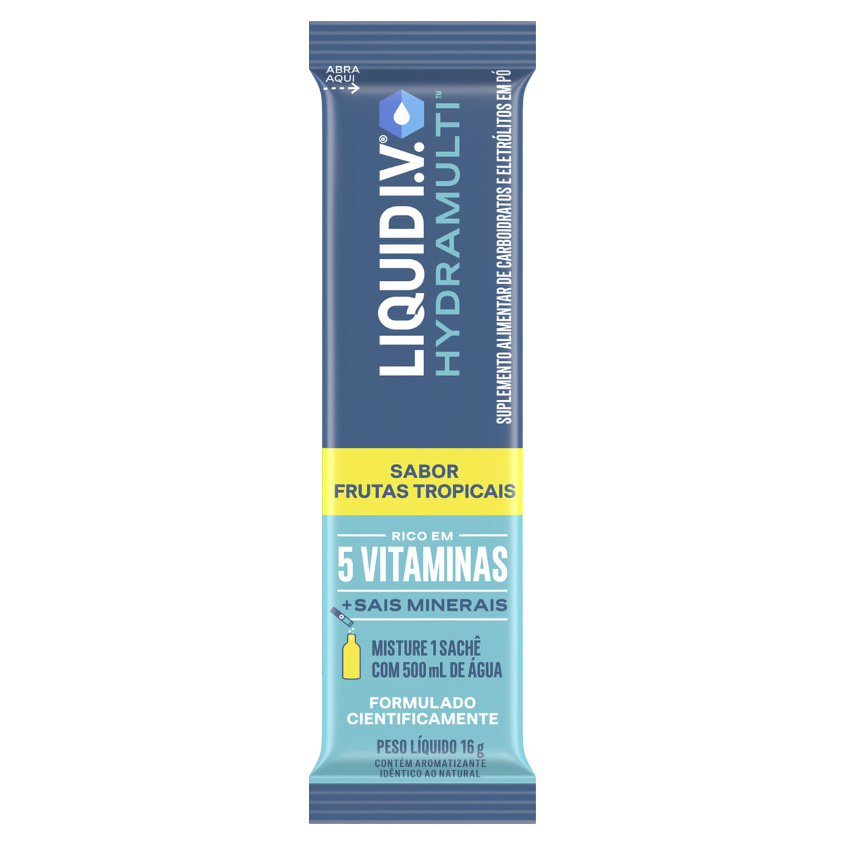 Suplemento Alimentar Pó Liquid I.V Frutas Tropicais 16g
