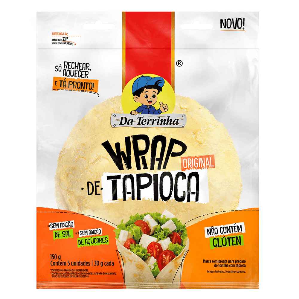 Wrap Tapioca Da Terrinha Original 150g