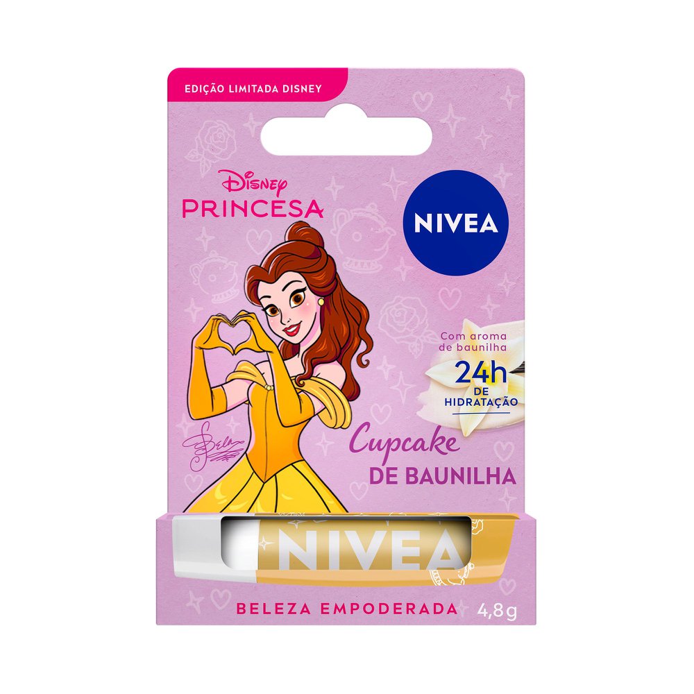 NIVEA Hidratante Labial Cupcake de Baunilha Ed. Limitada Bela Disney ...