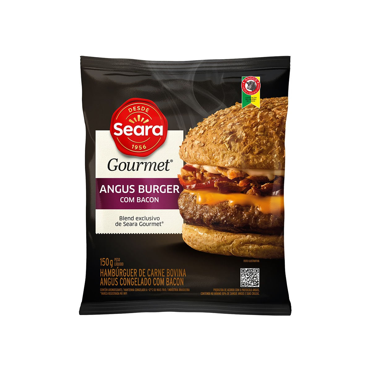 Hambúrger Bovino Angus Seara com Bacon 150g