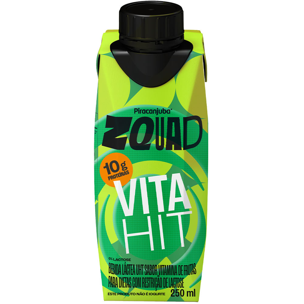 Bebida Láctea 10g Proteínas Zquad Piracanjuba Vita Hit 250ml