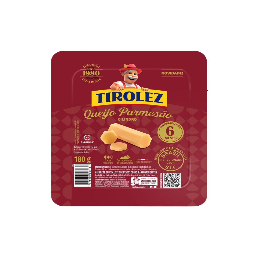 Queijo Parmesão Tirolez Cilindro 180g