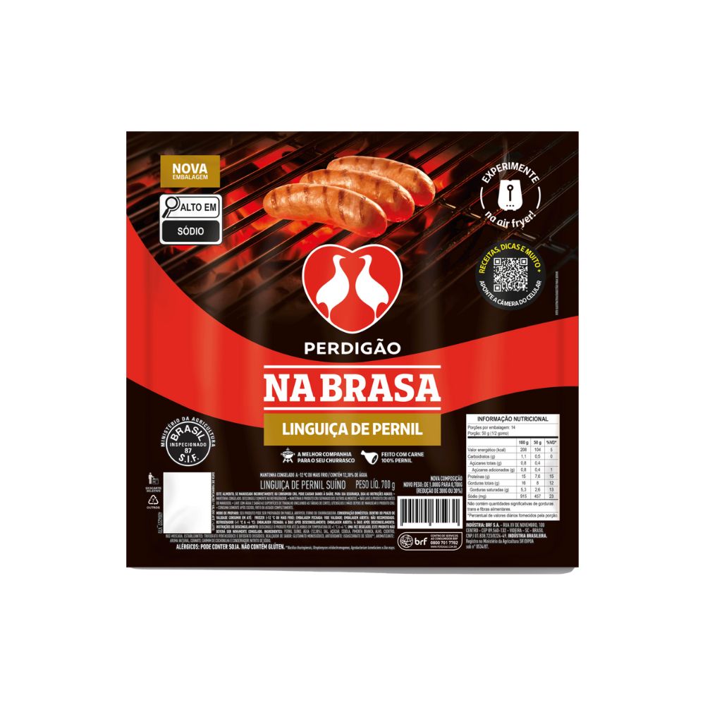 Linguiça Pernil Perdigão Nabrasa 700g