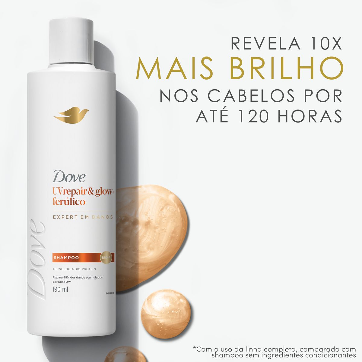 Dove Shampoo Uv Repair & Glow + Ferúlico 190ml