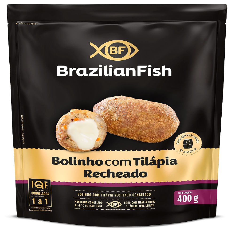 Bolinho Com Tilápia Brazilian Fish Recheado 400g