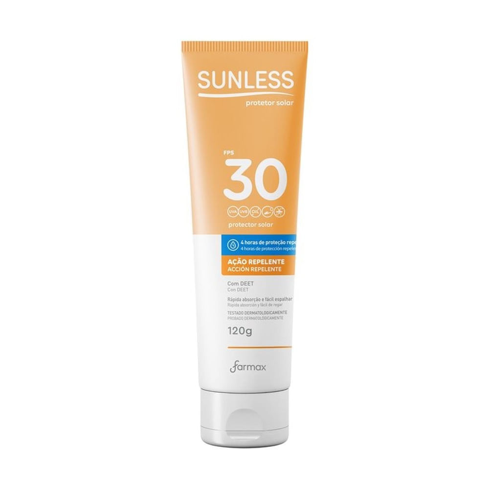 Protetor Solar Sunless FPS30 Ação Repelente 120g
