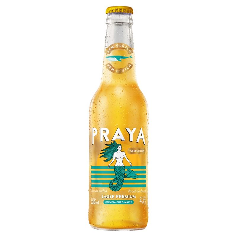 Cerveja Praya Lager sem glúten 330ml
